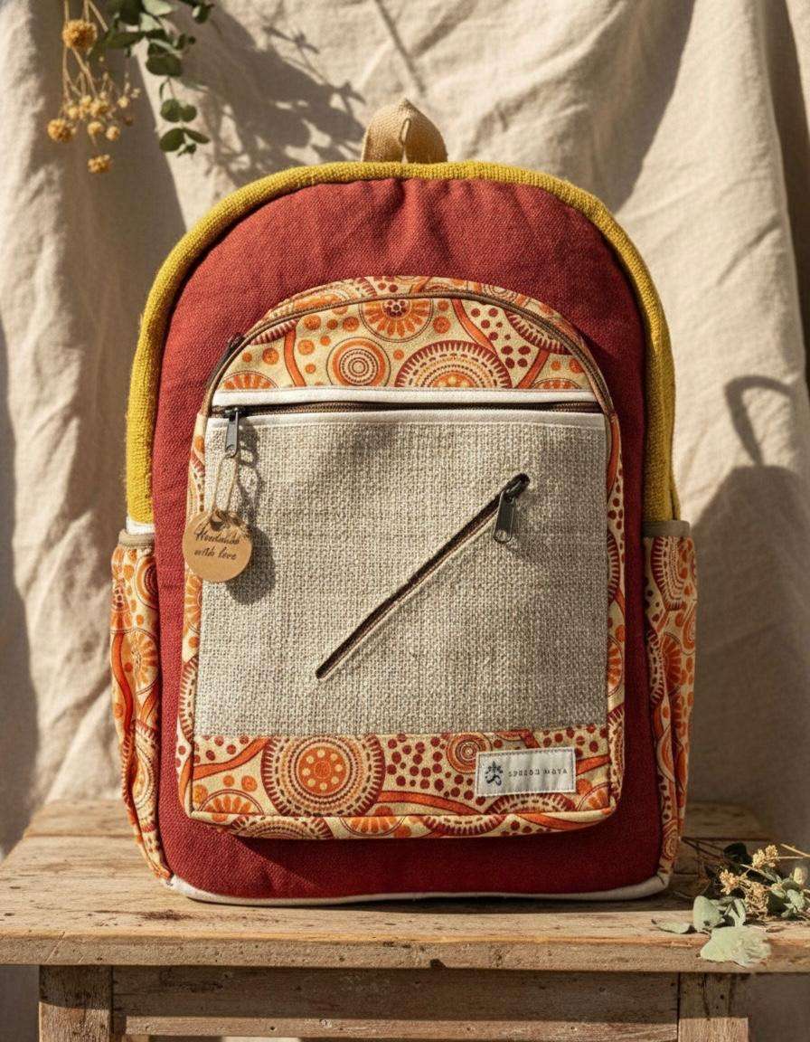 Shop Colorful Trail Hemp Backpack - Vibrant & Travel Ready