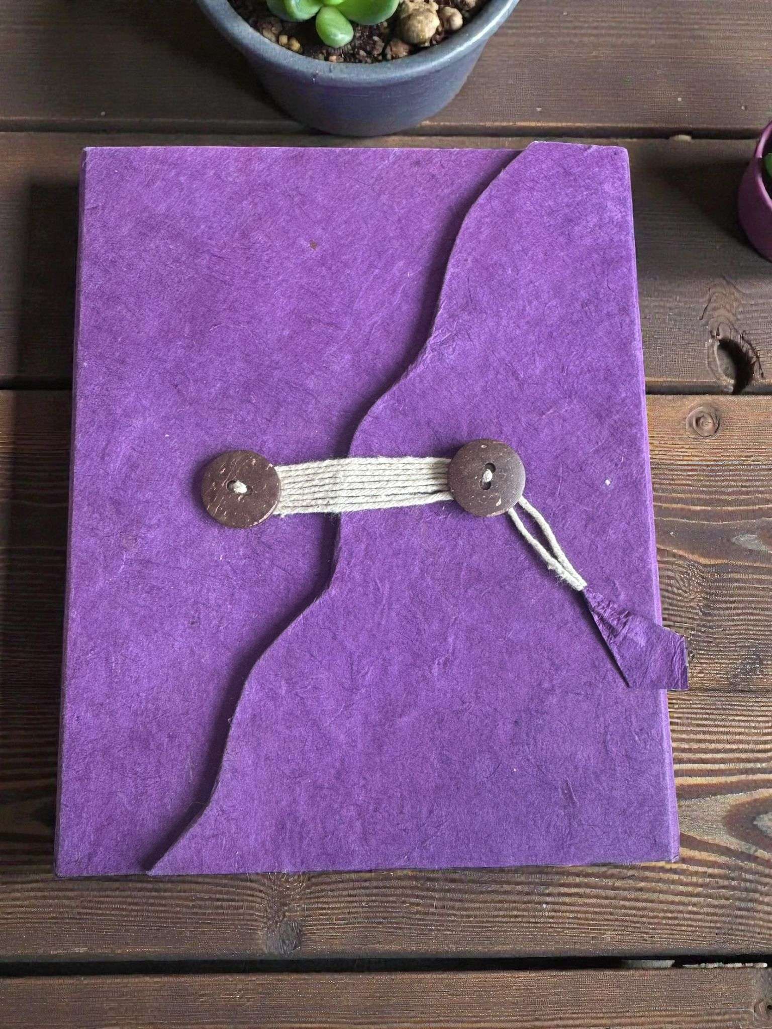 Wave Lokta Diary Made in Nepal - From Real Dried Leaves